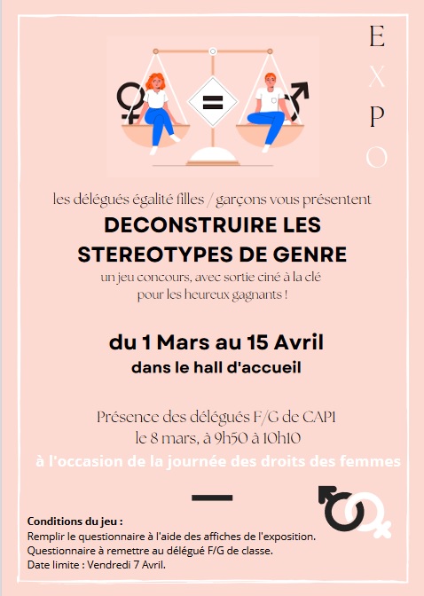 Exposition : Déconstruire les stéréotypes de genre : 1er mars 15 avril ...